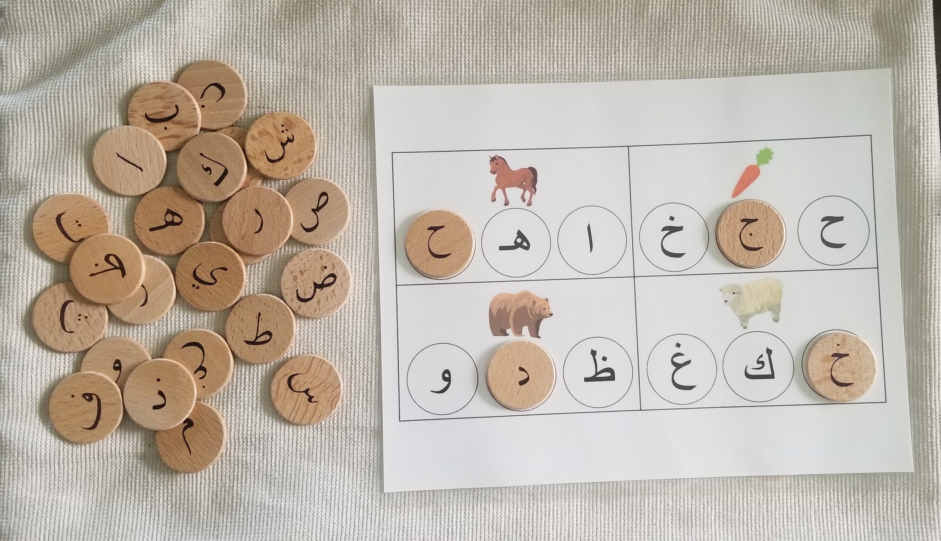 Arabic Alphabet Letter Recognition Laminated Worksheets/sight Words ...