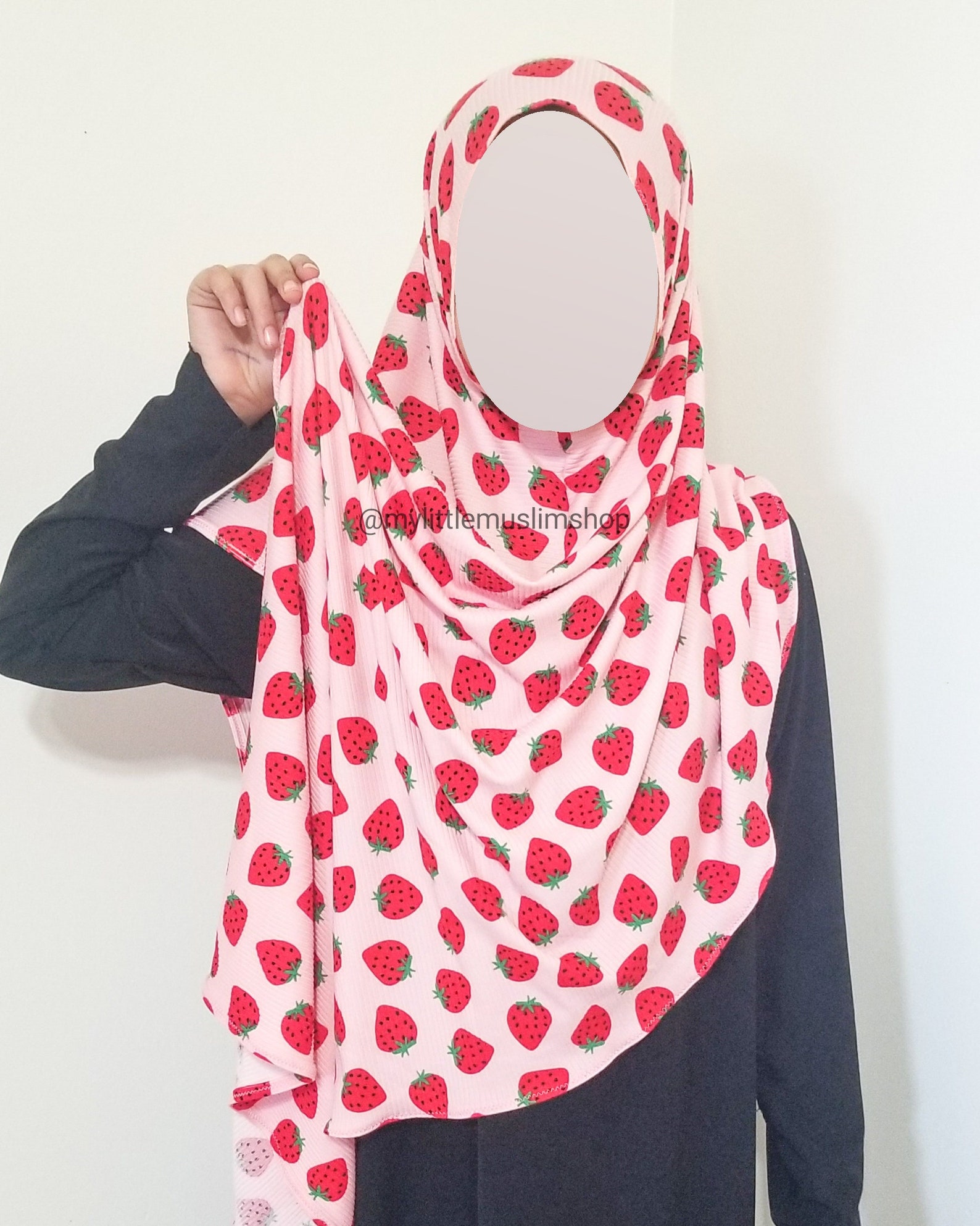 Girl's Kids Hijab Muslim Ribbed Knit Jersey/ Instant Hijab Wrap ...