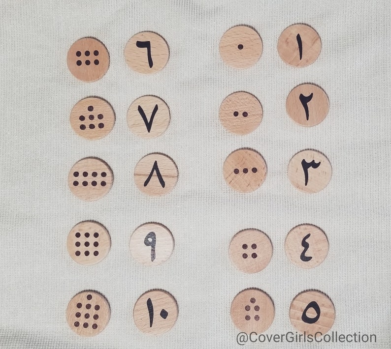 Arabic Toys Numbers Math Game Montessori Matching Puzzles Numbers 1-10 ...
