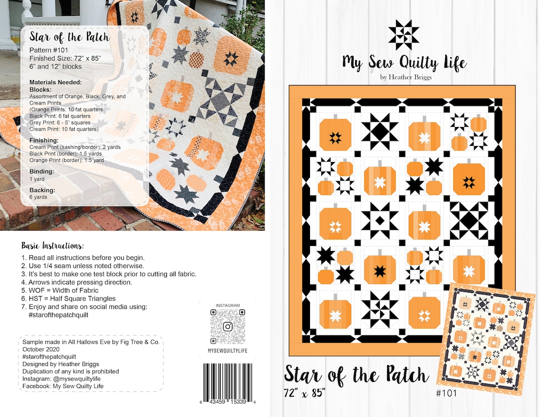 Star of the Patch PDF Quilt Pattern - Etsy