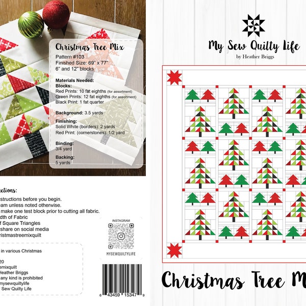Crazy Christmas Tree Pattern - Etsy