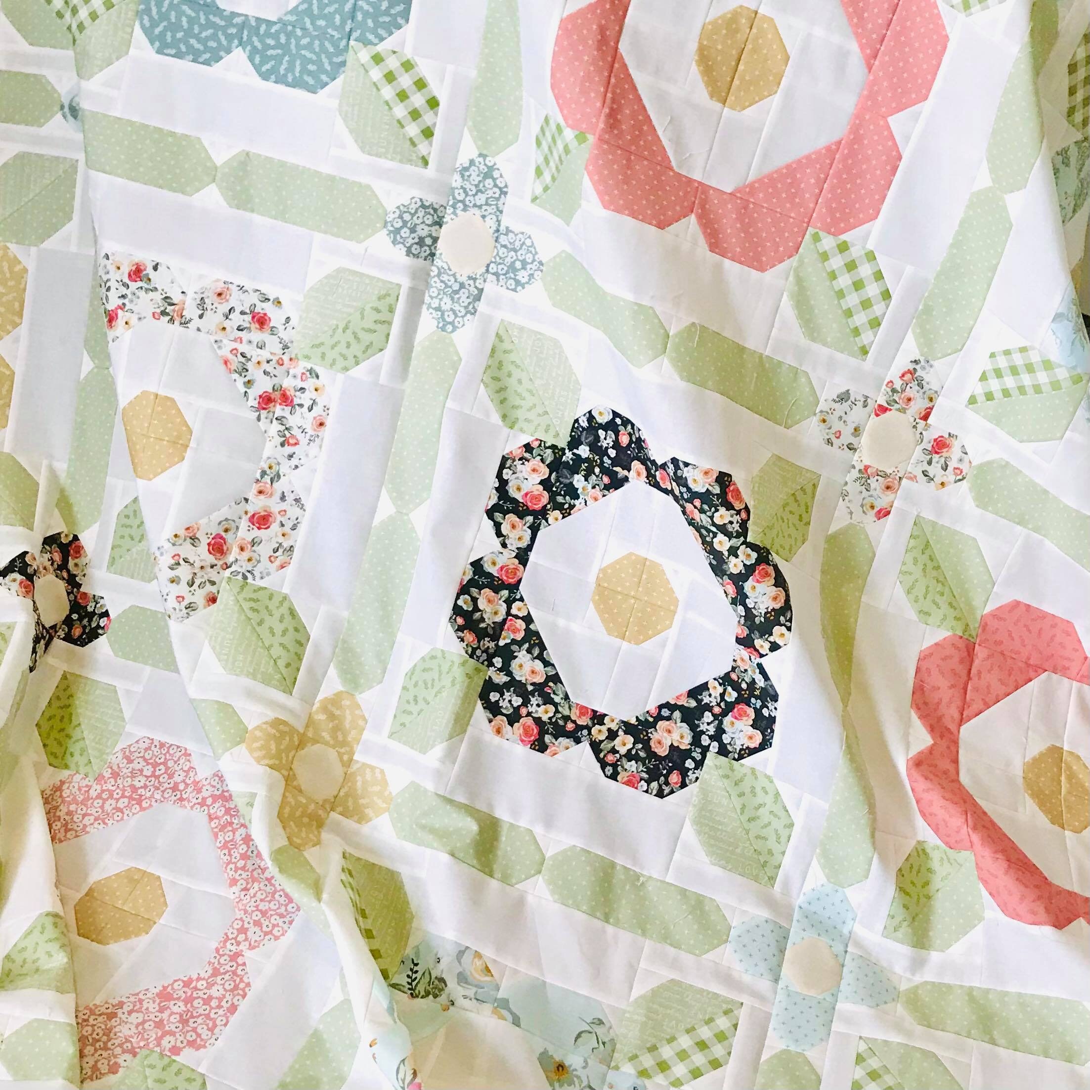 Pastel Jardin Quilt Paper Pattern | Etsy