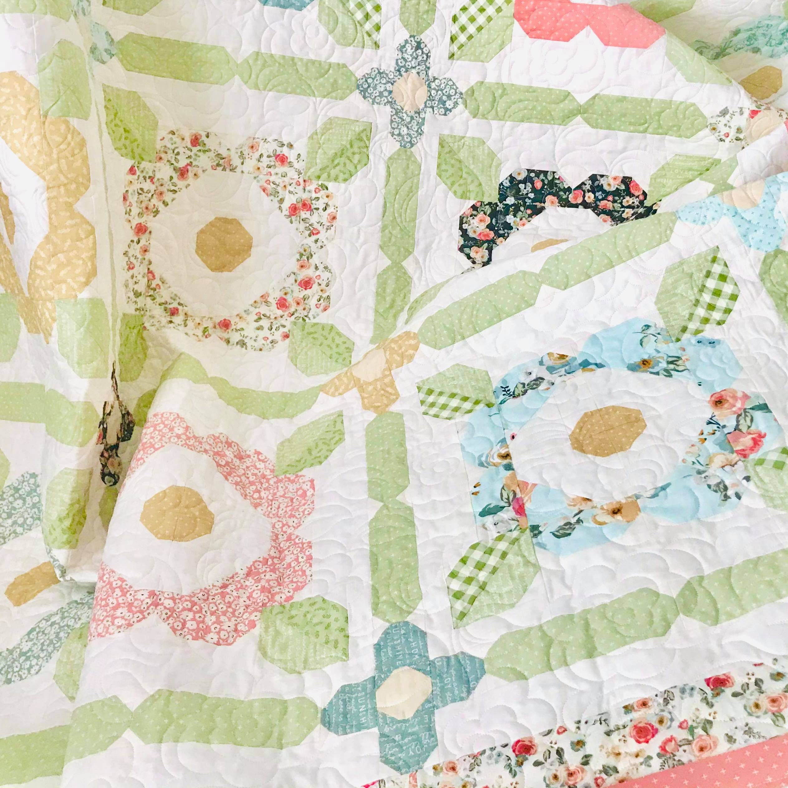 Pastel Jardin Quilt Paper Pattern - Etsy