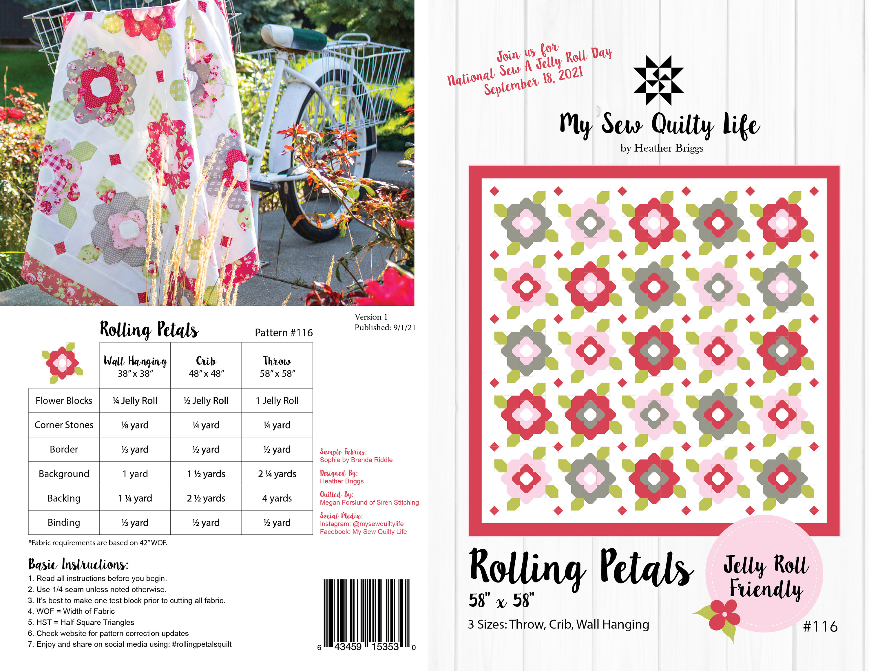 Rolling Petals Quilt PDF Pattern - Etsy