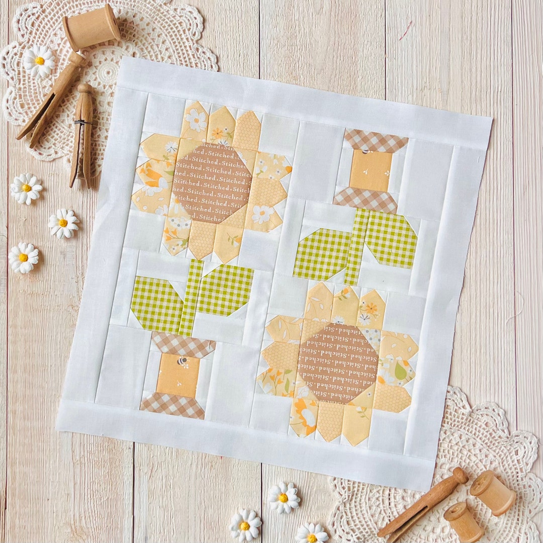 Sew Sunny Quilt Block PDF Pattern - Etsy