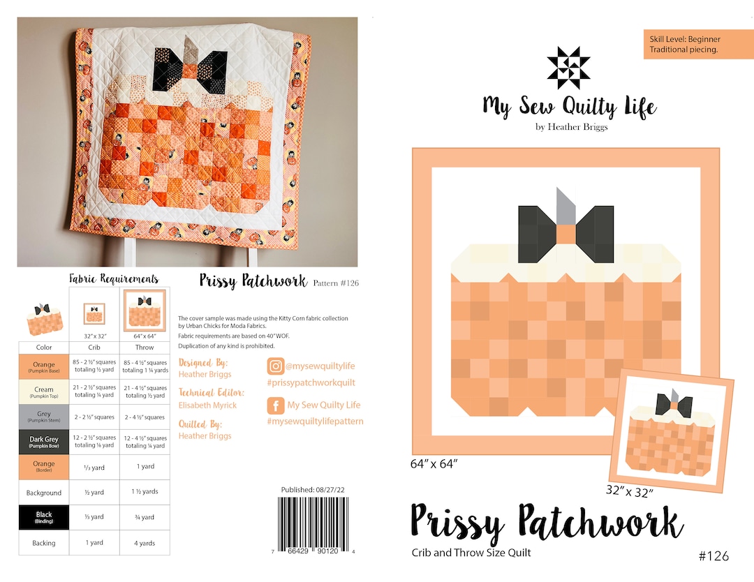 Prissy Patchwork PDF Quilt Pattern - Etsy