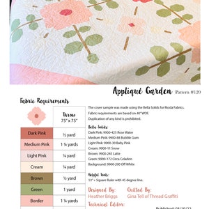 Applique Garden Quilt PDF Pattern - Etsy