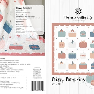 Prissy Pumpkins Quilt PDF Pattern - Etsy