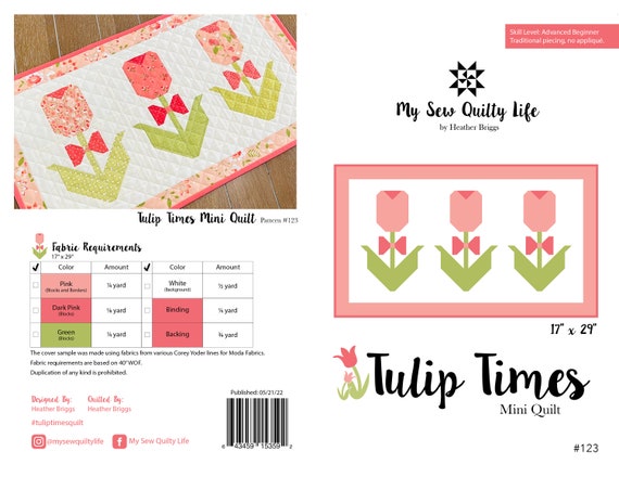 Tulip Times Minit Quilt PDF Pattern - Etsy