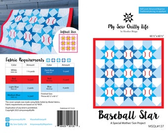Baseball Quilt Pattern Twin Sizedpdf Instant Download - Etsy