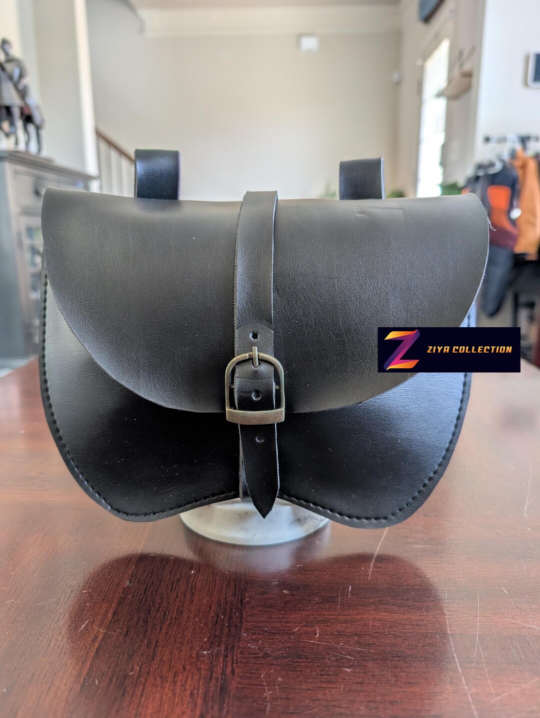 Faux Leather Medieval Renaissance Kidney Pouch Coin Purse Costume Belt ...