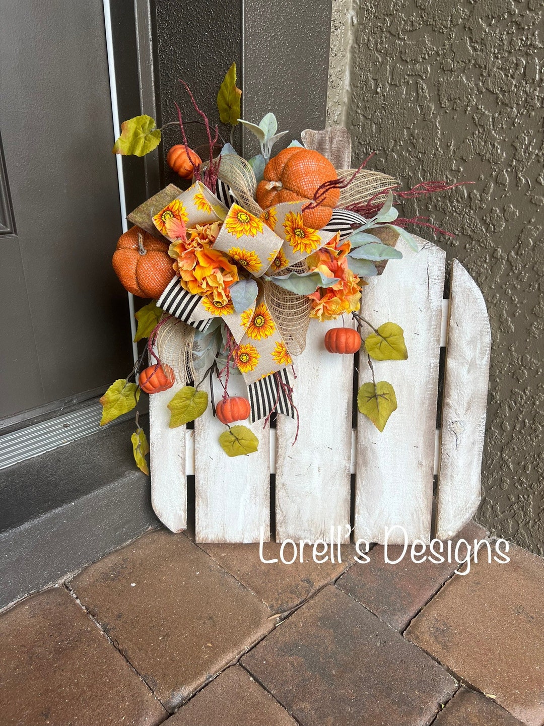 Wooden Autumn Pumpkin Wooden Fall Pumpkin Wreath Fall - Etsy