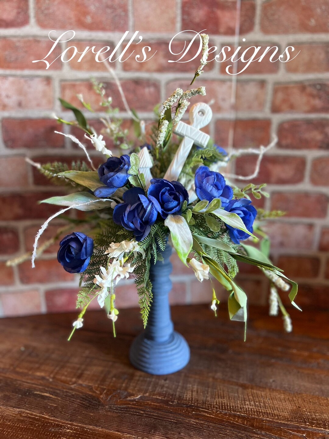 Nautical Beach Theme Centerpiece Floral Arrangement Everyday Table ...