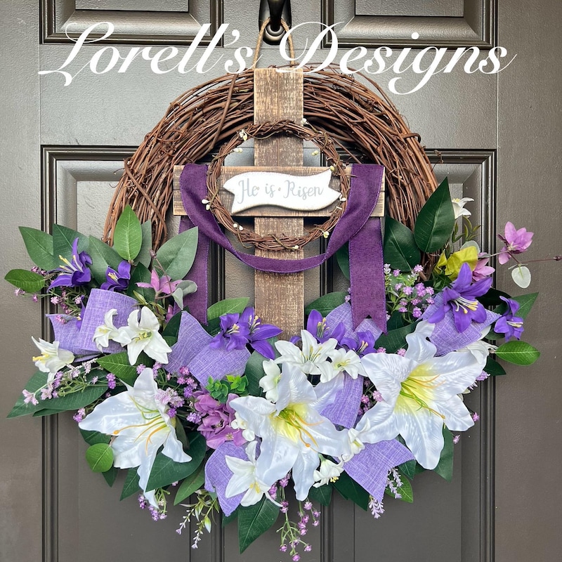 Religious Easter Wreath - Etsy