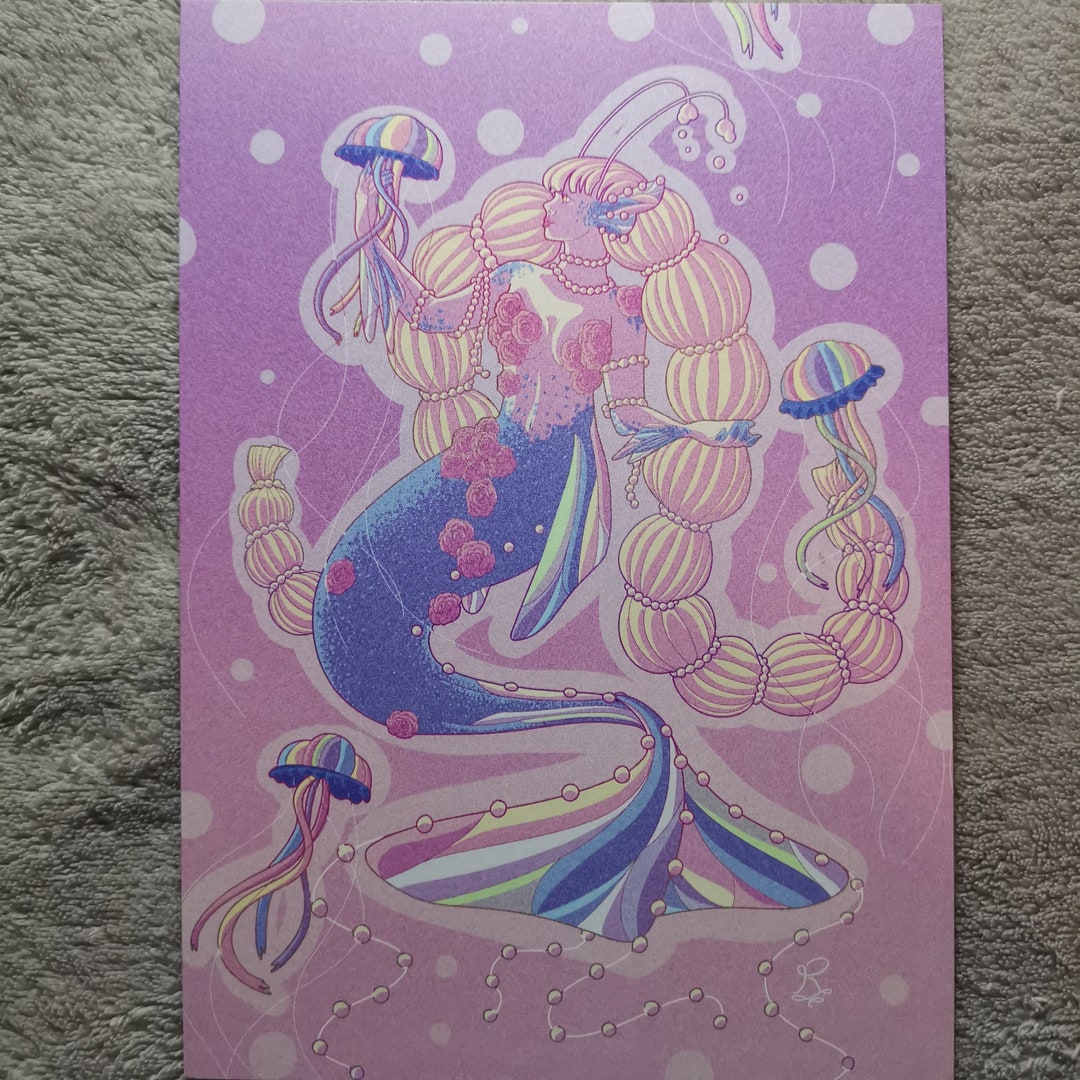 Butterfly Mermaid Print - Etsy