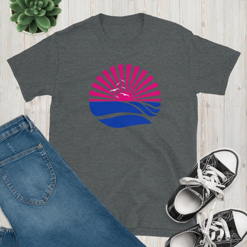 Bi Pride Shirt Bisexual Pride Shirt Subtle Bisexual Sunset - Etsy