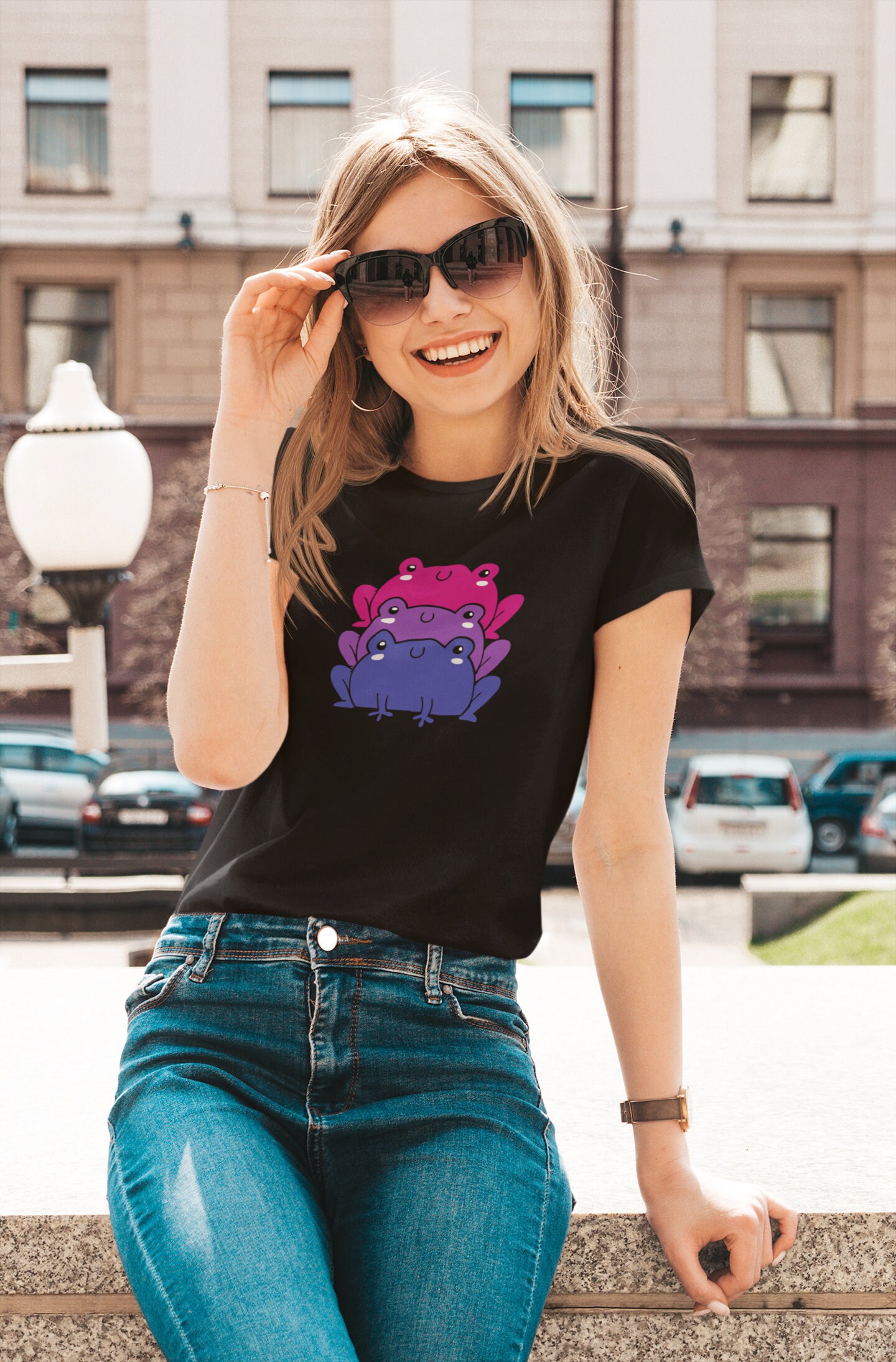 Bi Pride Shirt, Bisexual Pride Shirt - Bi Pride Frogs - LGBT Shirt ...