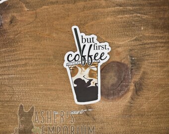 DECAL but First Coffee Decal Laptop Decal Car Decal - Etsy