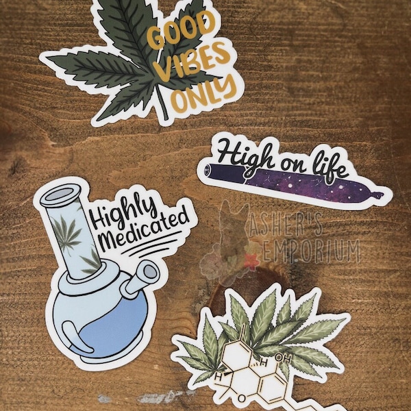 Marijuana Stickers - Etsy