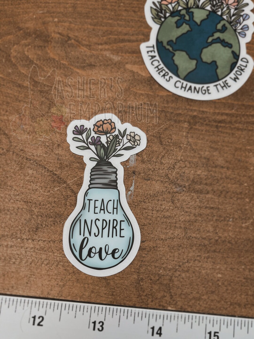 Teach Inspire Love Sticker Teacher Appreciation Gift Teacher Life ...