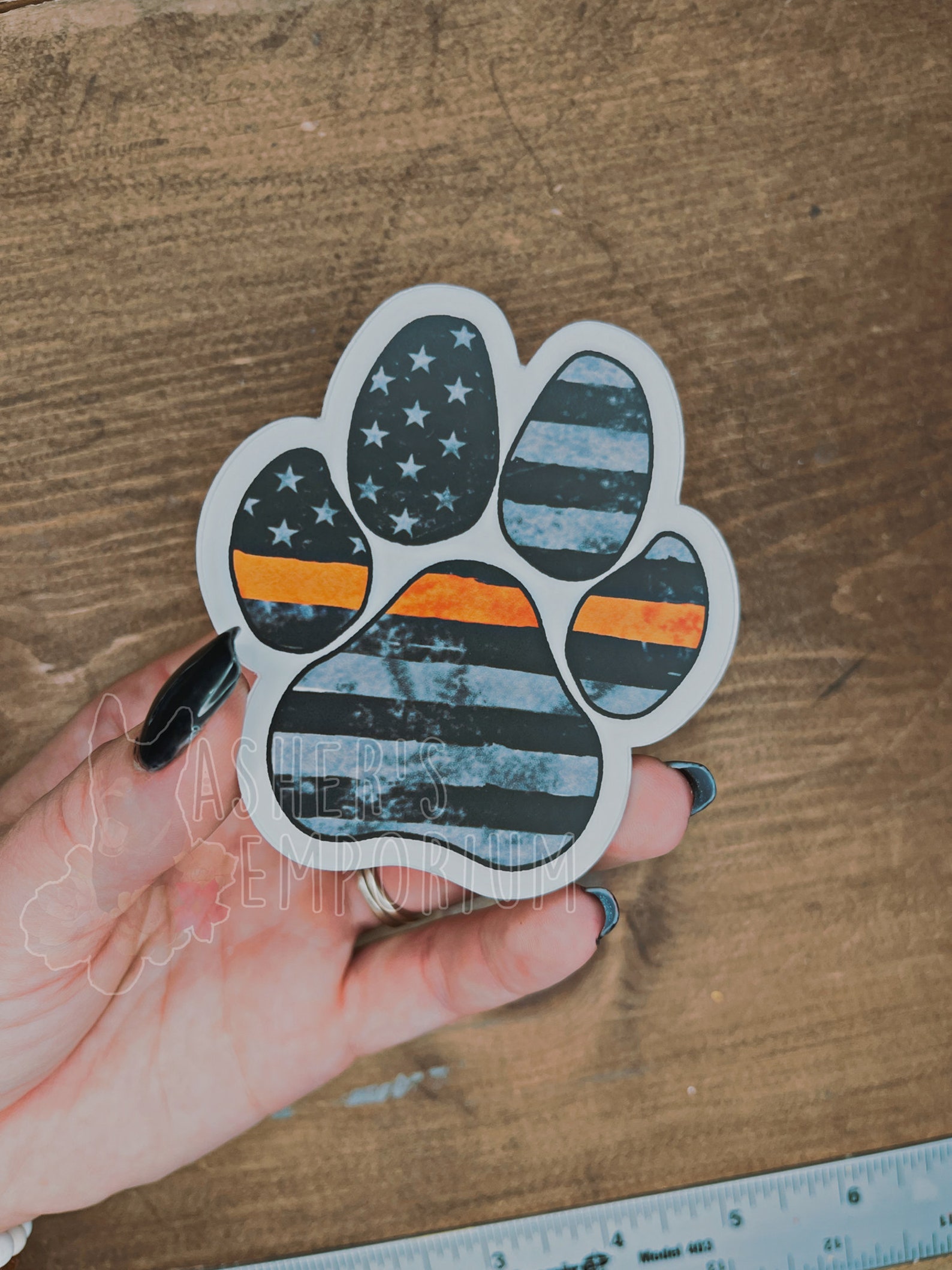 Search and Rescue K9 Paw Print Sticker American Flag - Etsy