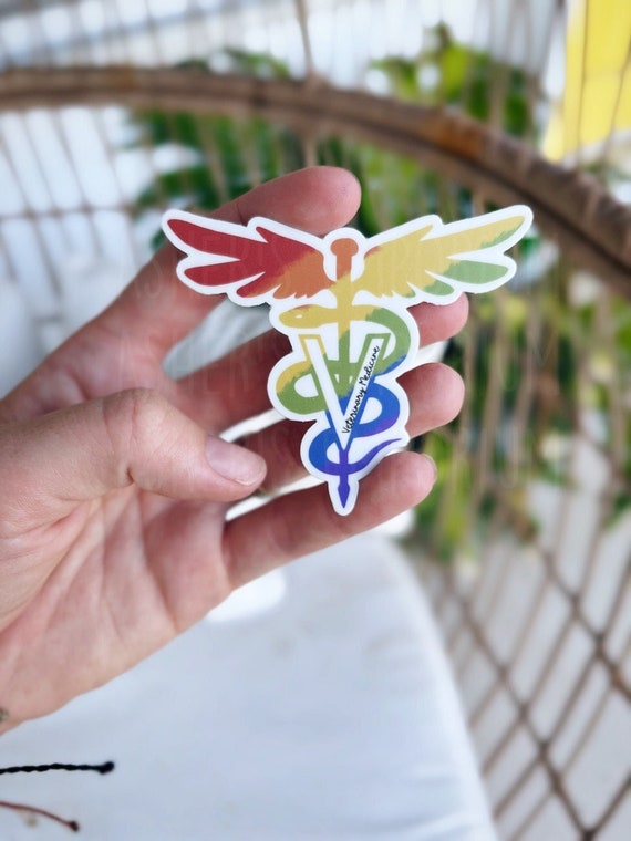 Pride Rainbow Veterinary Medicine Caduceus Sticker LGBTQ - Etsy