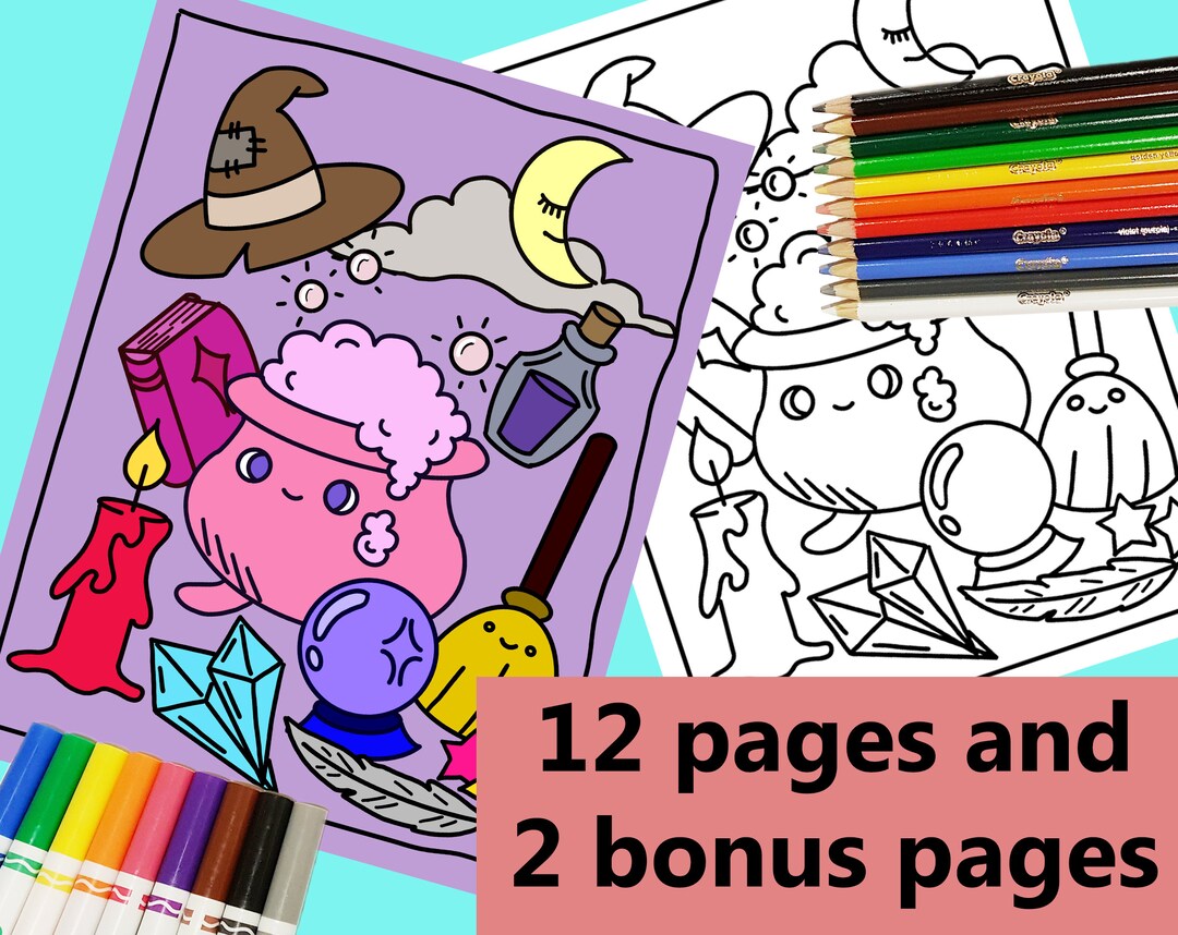 Halloween Coloring Pages for Kids, Halloween Party Activity, Witch Hat ...