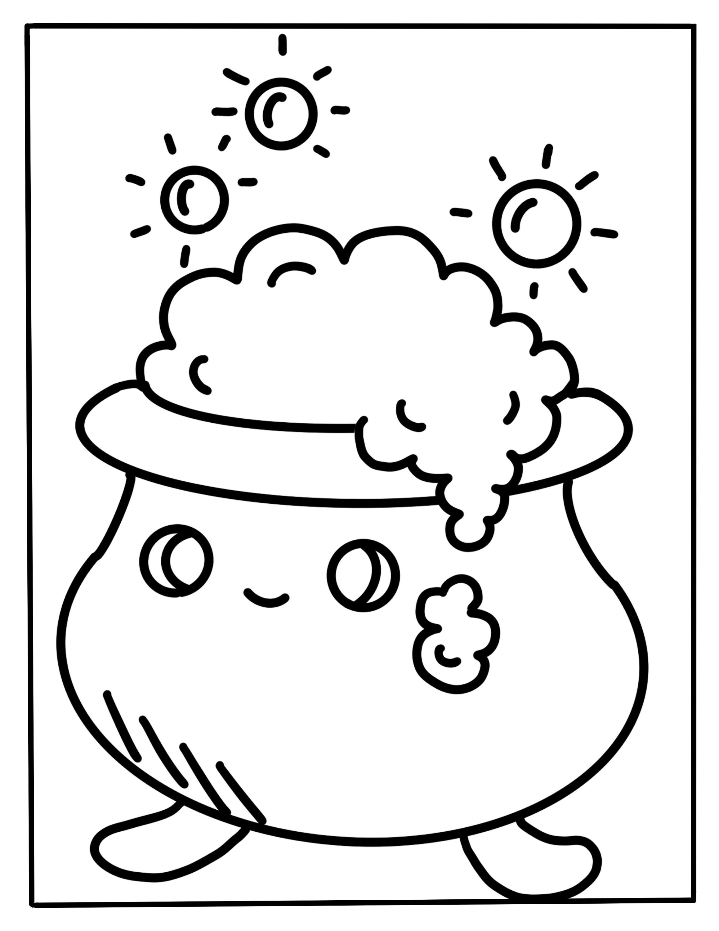 Halloween Coloring Pages for Kids, Halloween Party Activity, Witch Hat ...