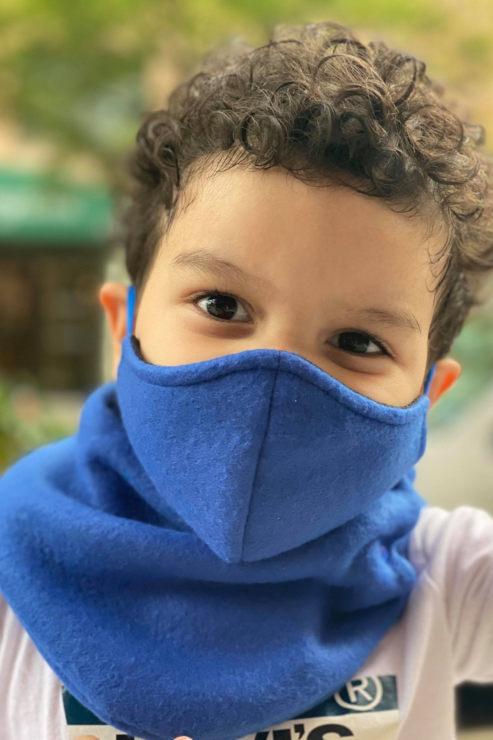 Kids' Fleece Winter Scarf With Mask Printed Fleece - Etsy Hong Kong