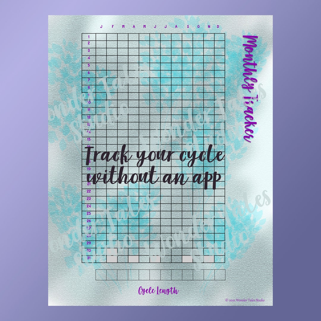 Digital Download - Printable Period Tracker - Great First Menstrual ...