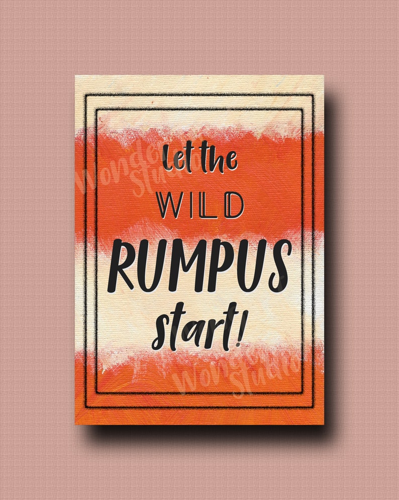 Let the Wild Rumpus Start Printable, Wall Art, Nursery Print, Classroom ...