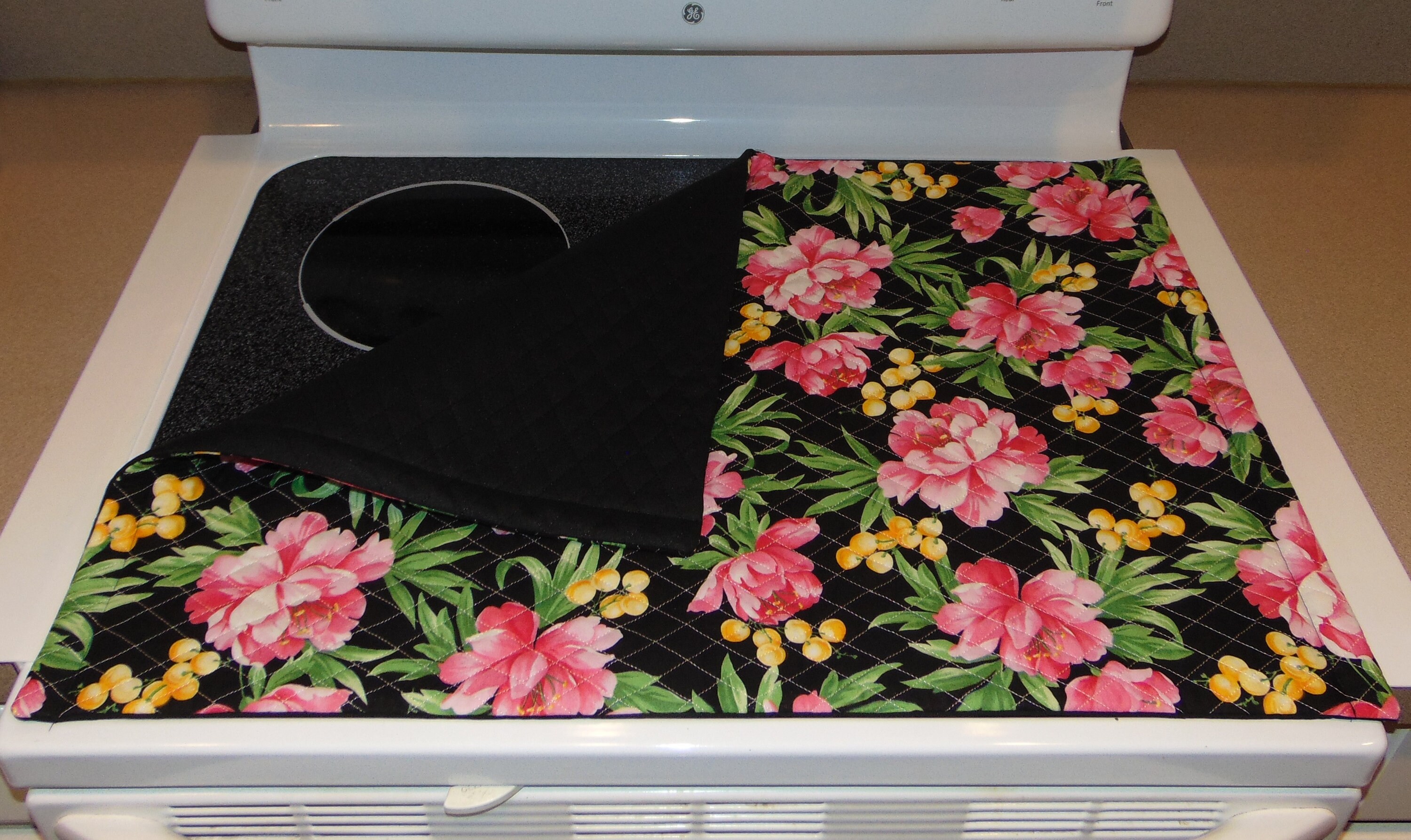 Glass Top Stove Cover and Protector Quilted Material Beautiful - Etsy