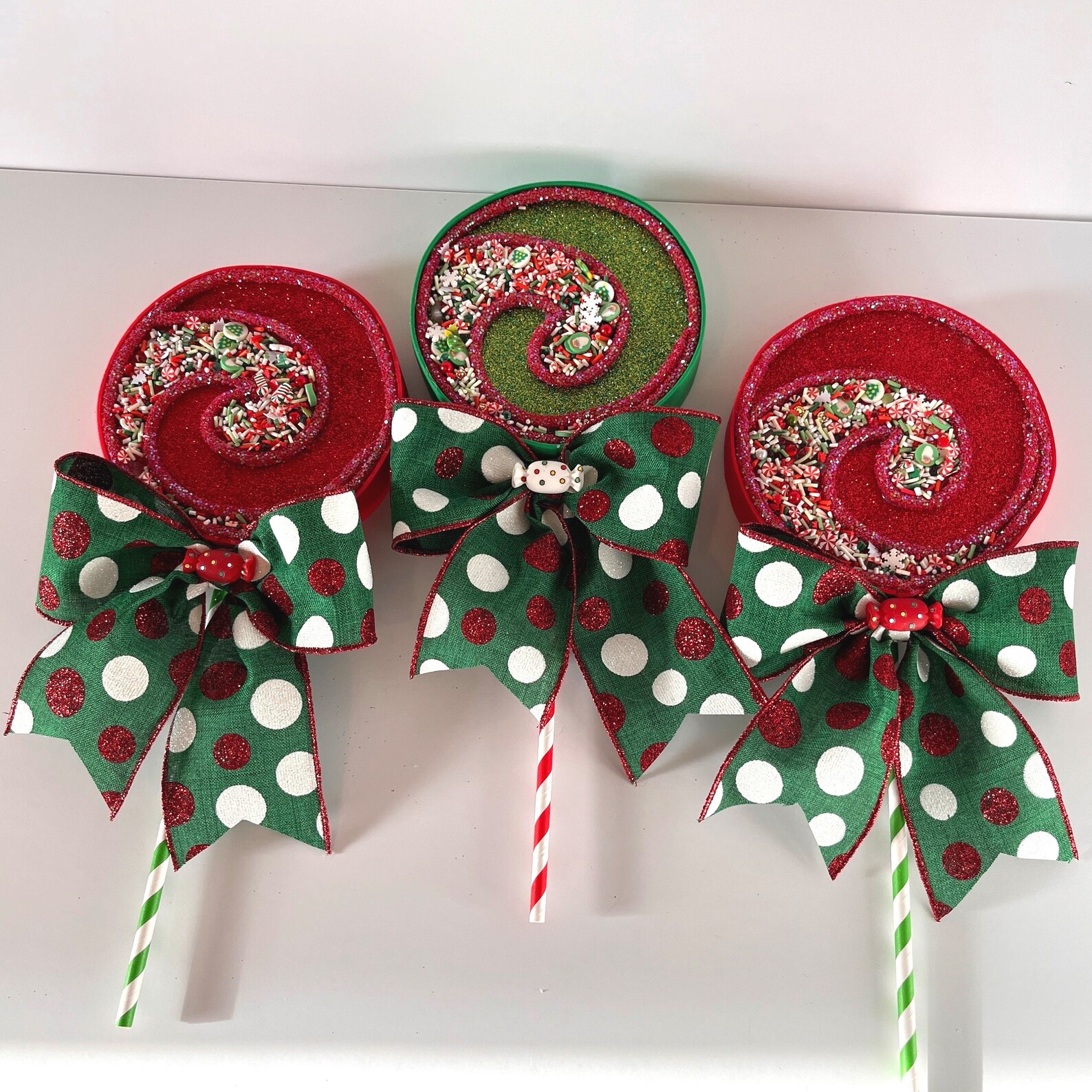 Traditional Christmas Lollipops, Christmas Wreath or Centerpiece ...