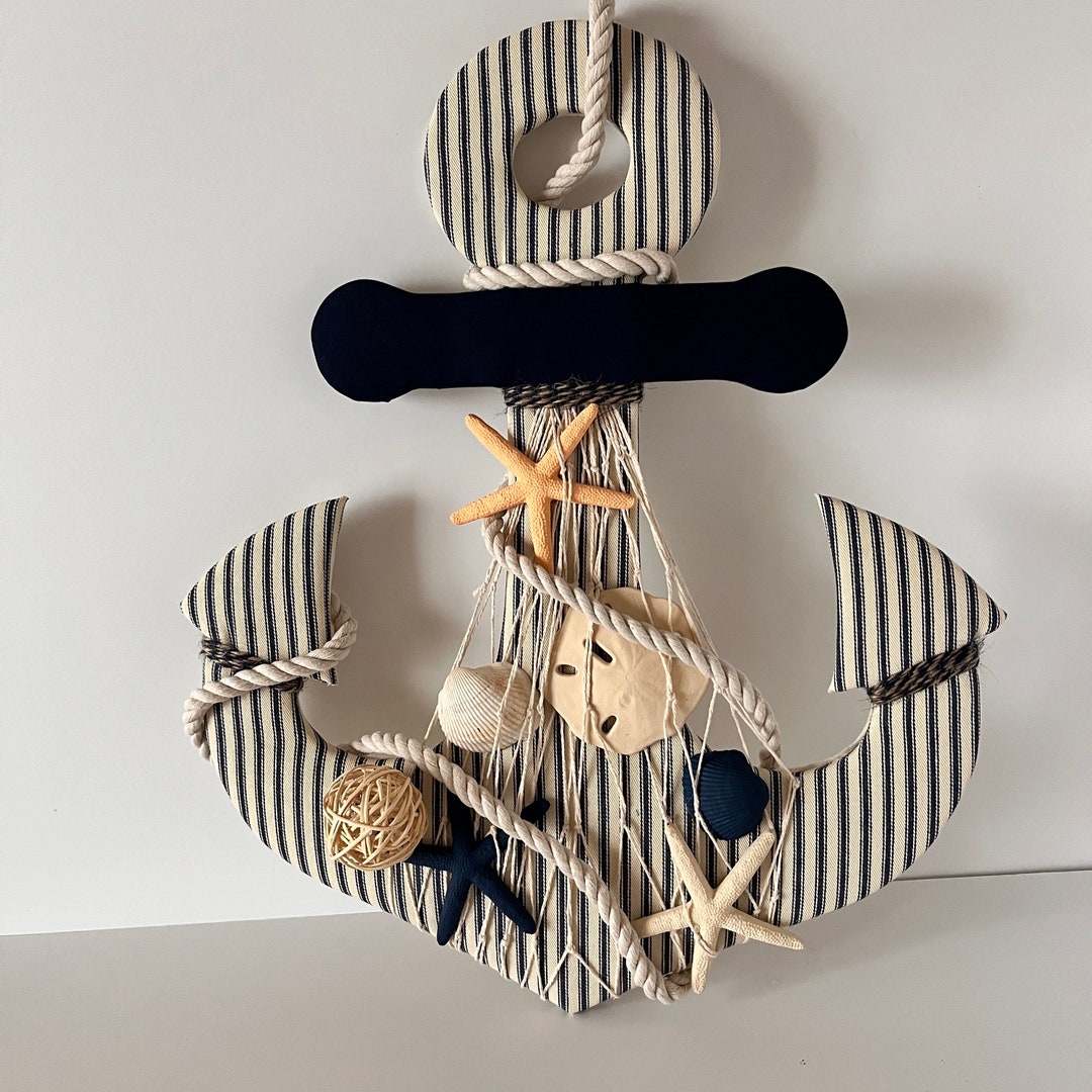 Nautical Anchor Wreath Attachment, Beach Decor, Lake Decor, #WAAM - Etsy