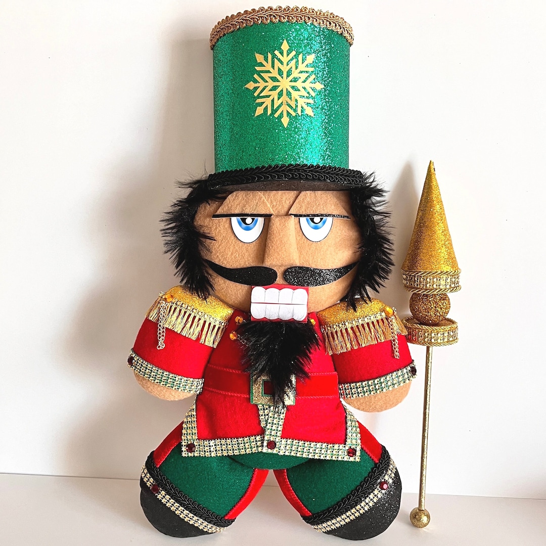 Nutcracker Gingerbread Wreath Attachment, Traditional Christmas Decor ...