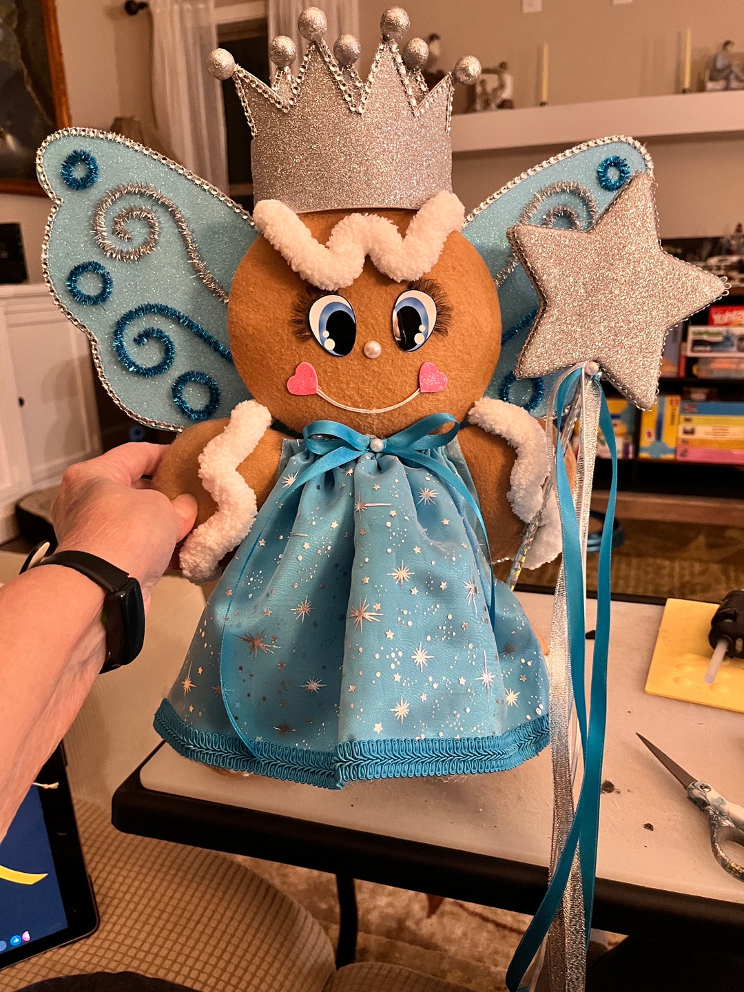 PREORDER Fairy Gingerbread Girl Wreath Attachment, Tree Topper, Magic ...