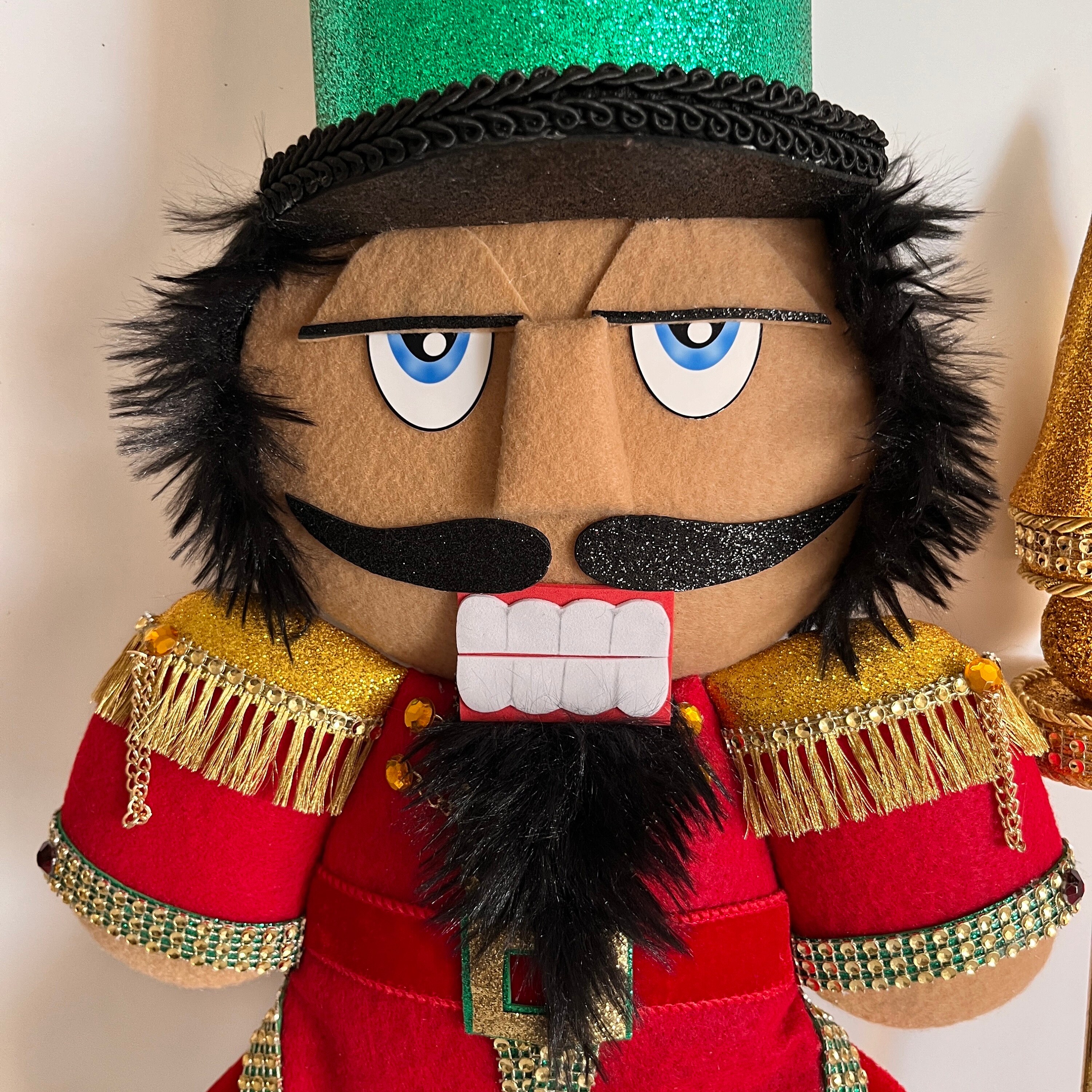 Nutcracker Gingerbread Wreath Attachment, Traditional Christmas Decor ...