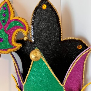 PREORDER Mardi Gras Jester’s Crown Wreath Attachment With Sceptre ...