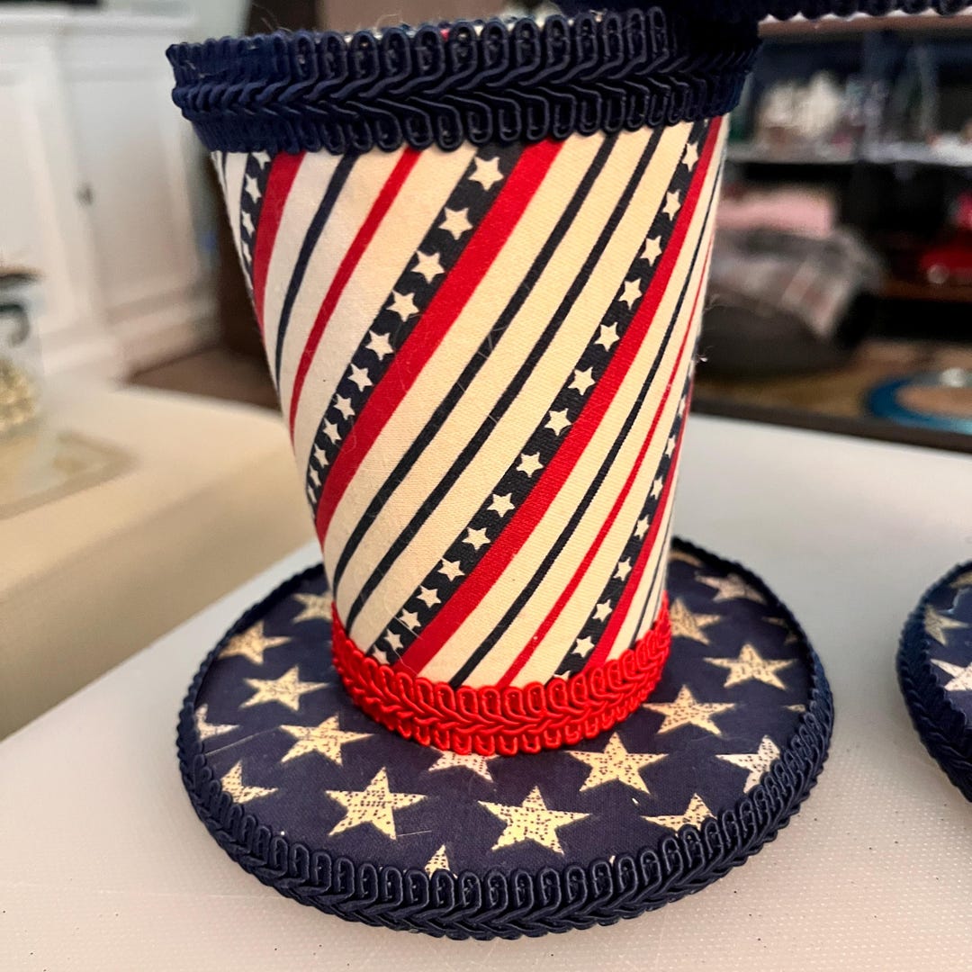 Un-decorated Patriotic Mini Top Hat, Mini Witch Fascinator - Etsy