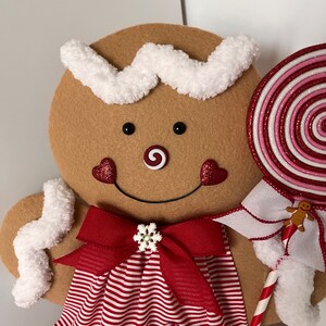 Peppermint Gingerbread Girl Wreath Attachment for a Candy Christmas ...