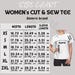 Tee Size Chart I Women's Cut & Sew Tee Size Chart I Womens Cut Sew Tee ...
