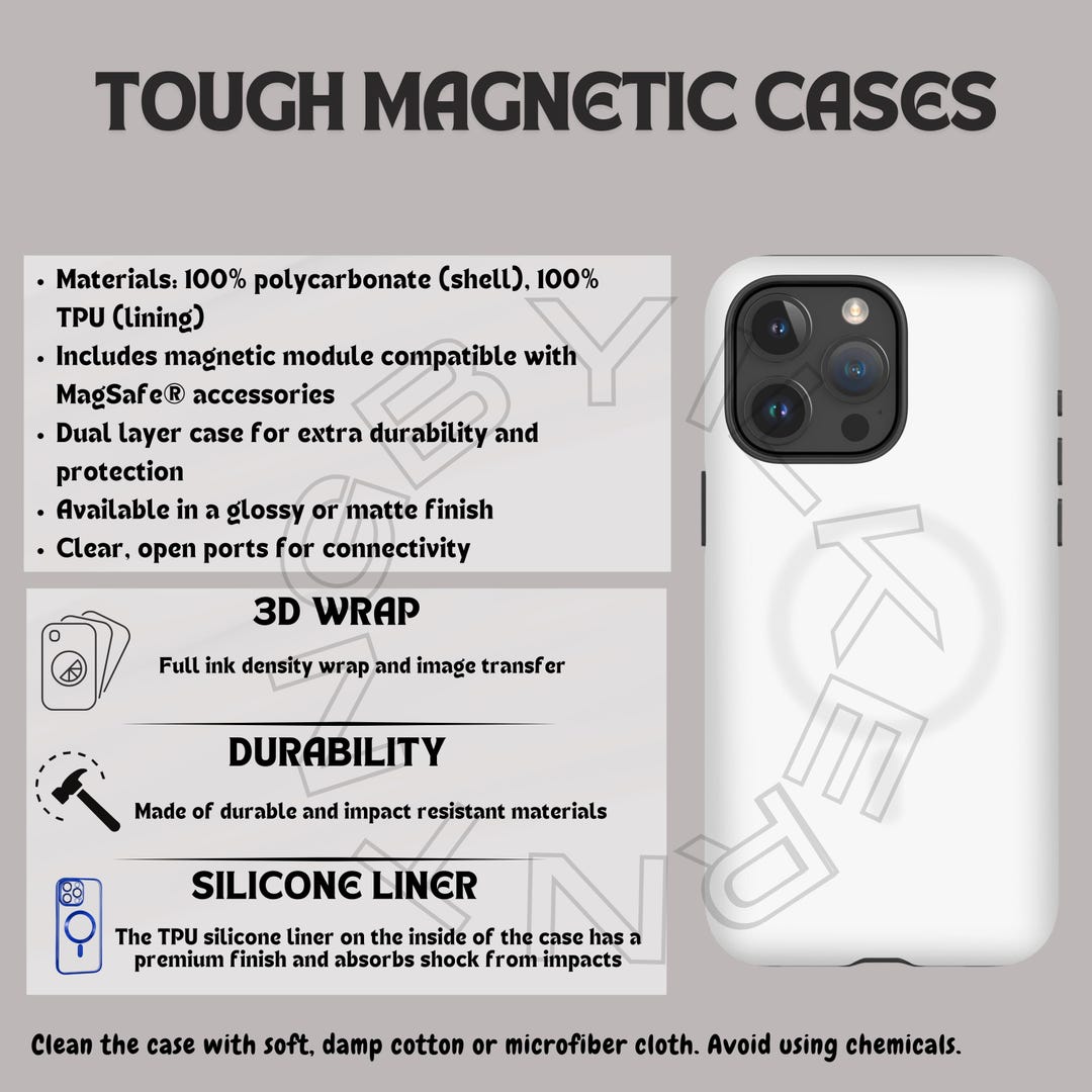 Tough Magnetic Cases Size Chart I Phone Case Sizing Chart and Mockup I ...