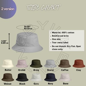Bucket Hat Size Chart I AS Colour AS1117 Size Chart | Bucket Hat Clour ...
