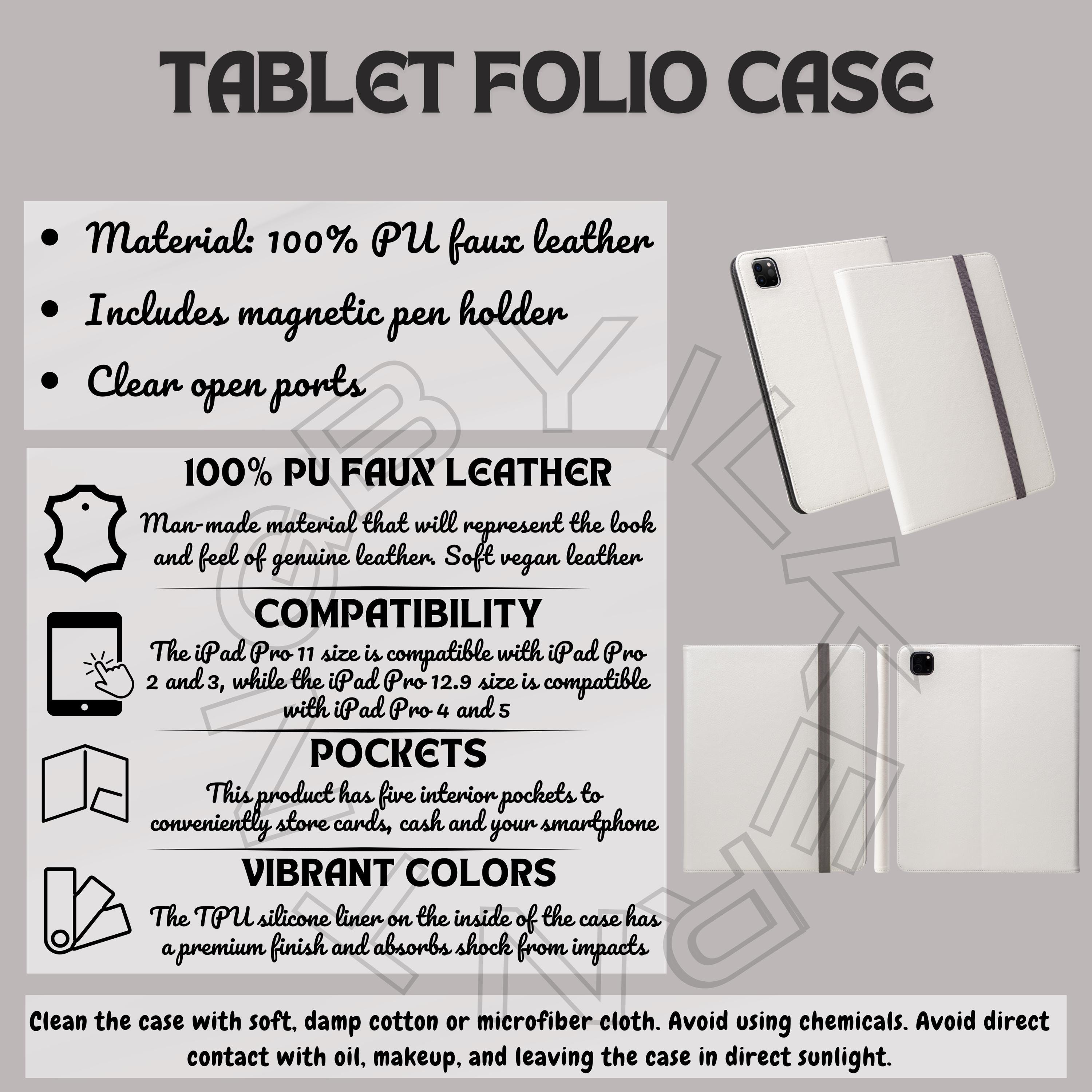 Tablet Folio Case Size Chart I Tablet Folio Case Key Features I Tablet ...
