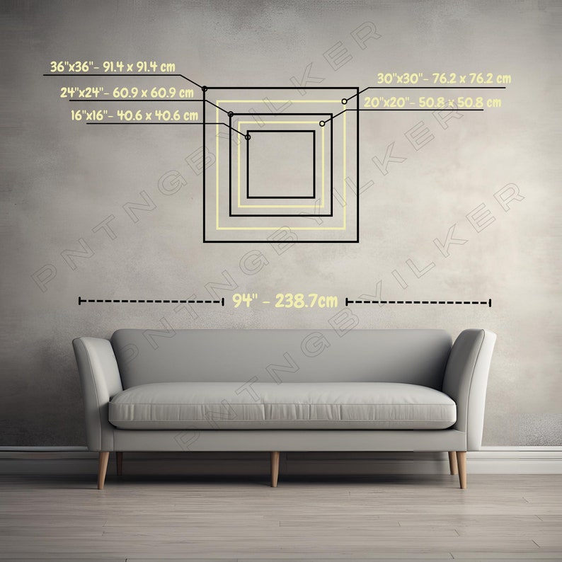 Wall Art Size Chart I Print Size Guide I Frame Size Guide I Print Size ...