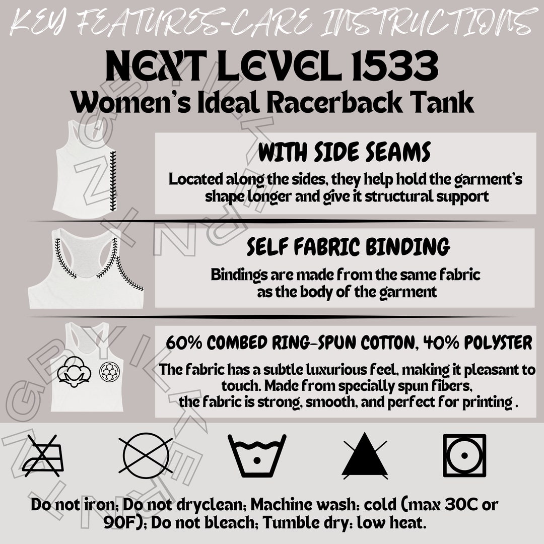 Next Level 1533 Features | Product Features Women's Ideal Racerback ...