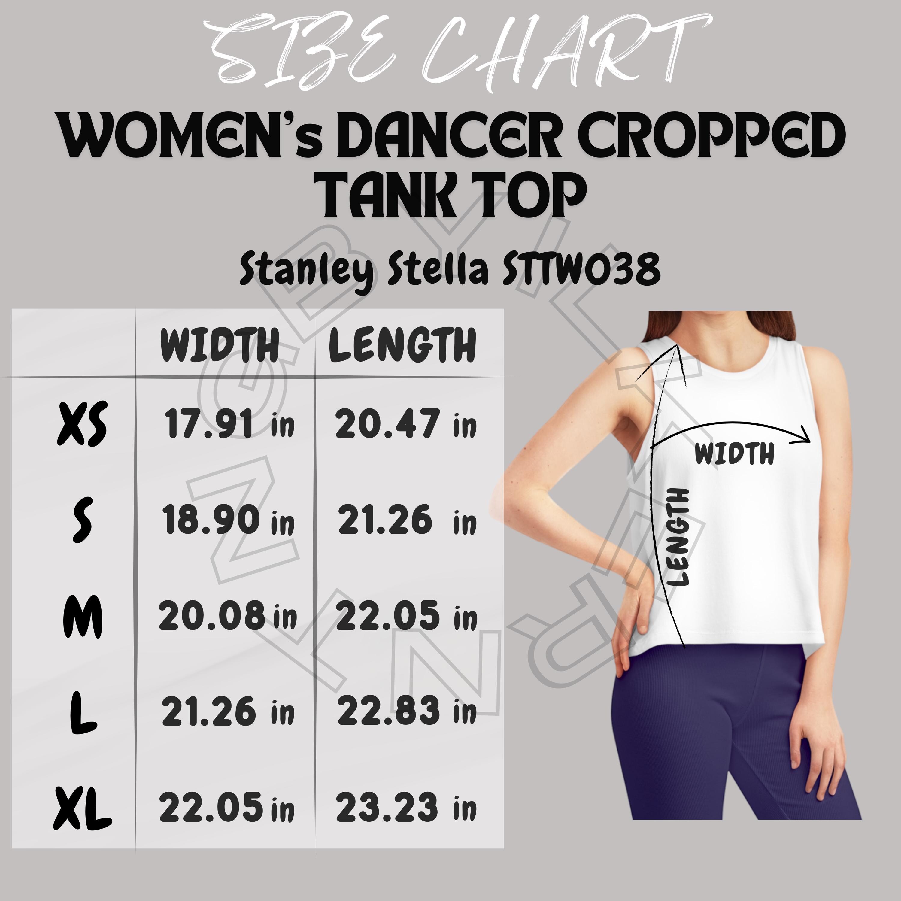 Tank Size Chart I Stanley Stella STTW038 Size Chart I Size Chart ...
