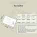 Desk Mat Size Chart | Desk Mat Mockup Size Chart | Desk Mat Sizing ...