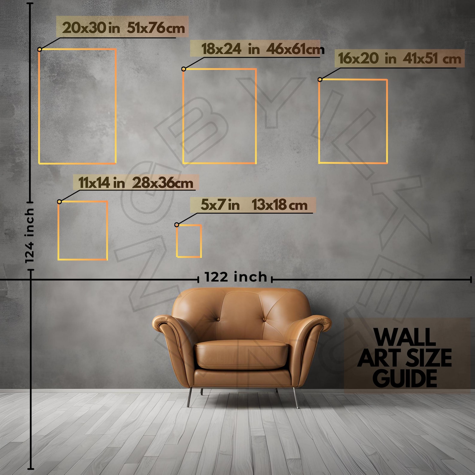 Wall Art Size Guide I Print Size Guide I Frame Size Guide I Print Size ...