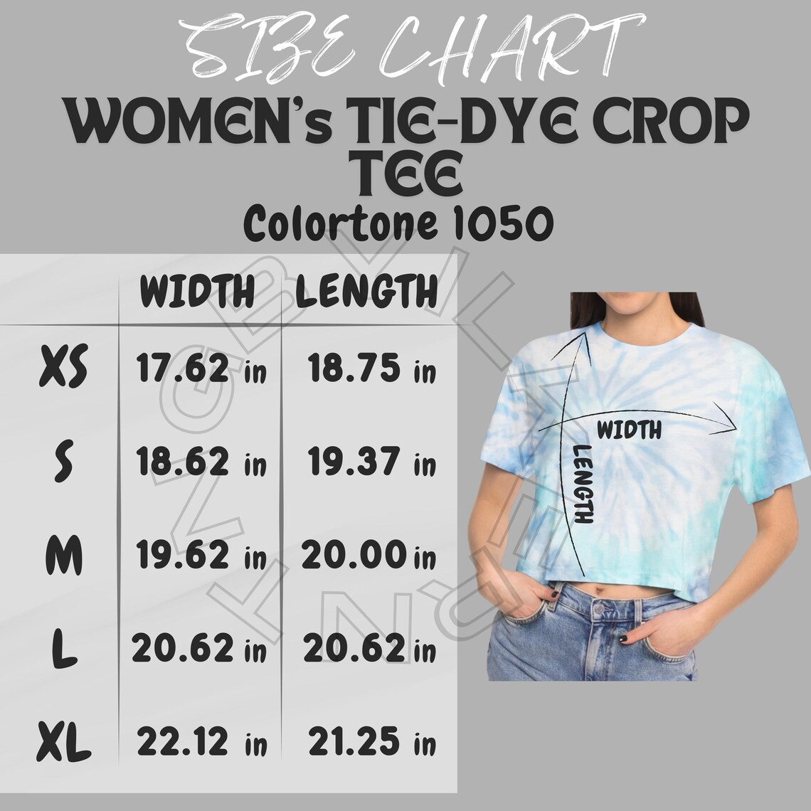 T-shirt Size Chart I Colortone 1050 Size Chart | Size Chart | Women's ...